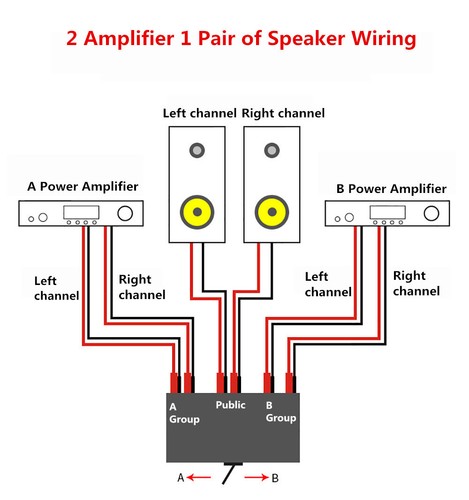 Amplifier Audio Switcher Sound Switcher For 1 Amplifier 2 Speaker or 2 ...