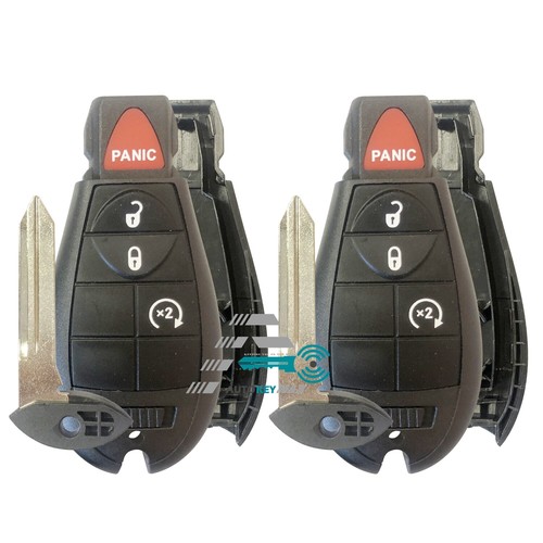 2 New Keyless Prox Fobik Remote Key Fob Shell Case 4 Bttn Pad For Mopar ...