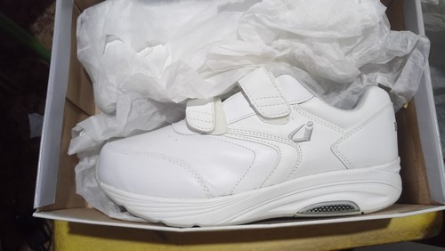 Instride Newport Strap Leather White Womens Shoe Orthopedic Diabetic ...