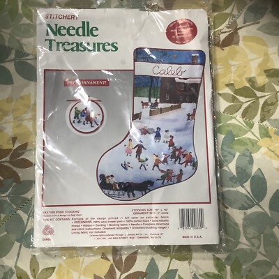 ‘Needle Treasures’ Crewel Embroidery Christmas Stocking Kit | eBay