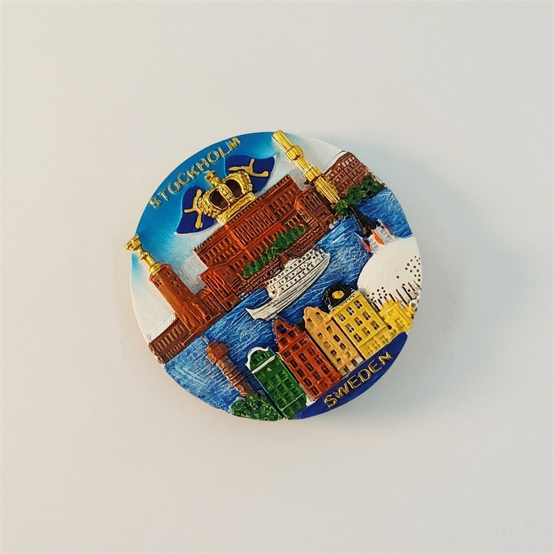 Sweden Stockholm Collectible Tourist Souvenir 3D Resin Fridge Magnet ...