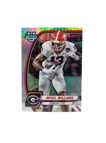 Mykel Williams 2024 Bowman U Chrome Football #134 REFRACTOR Georgia ...