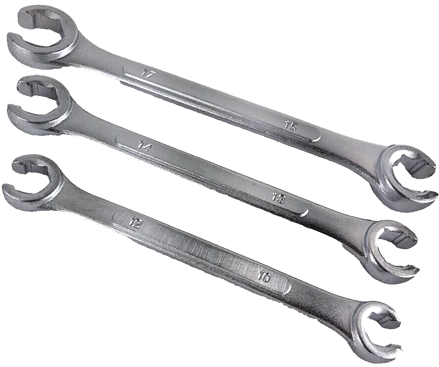 New 3 pc Metric Line/Flare Nut Wrench Set 10mm X 12mm, 13mm X 14mm ...