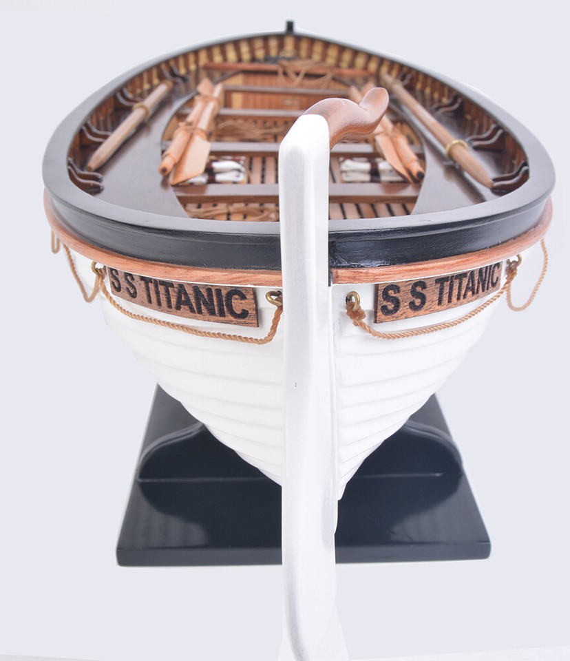 RMS Titanic Lifeboat No 7 Wooden Model 22" Passenger Ocean Liner Rescue ...