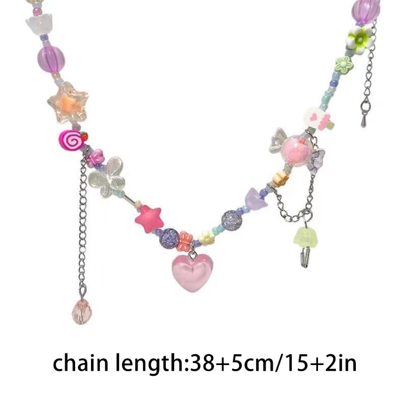 Sweet Cool Clavicle Chain Aesthetic Jewelry Y2K Collarbone Chain Summer ...