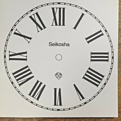 5" Seikosha Paper Replacement Clock Dial (Lot 154) | eBay