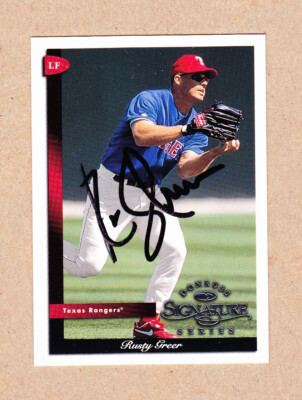 Rusty Greer signed 1998 Donruss Signature card # 76-Texas Rangers | eBay