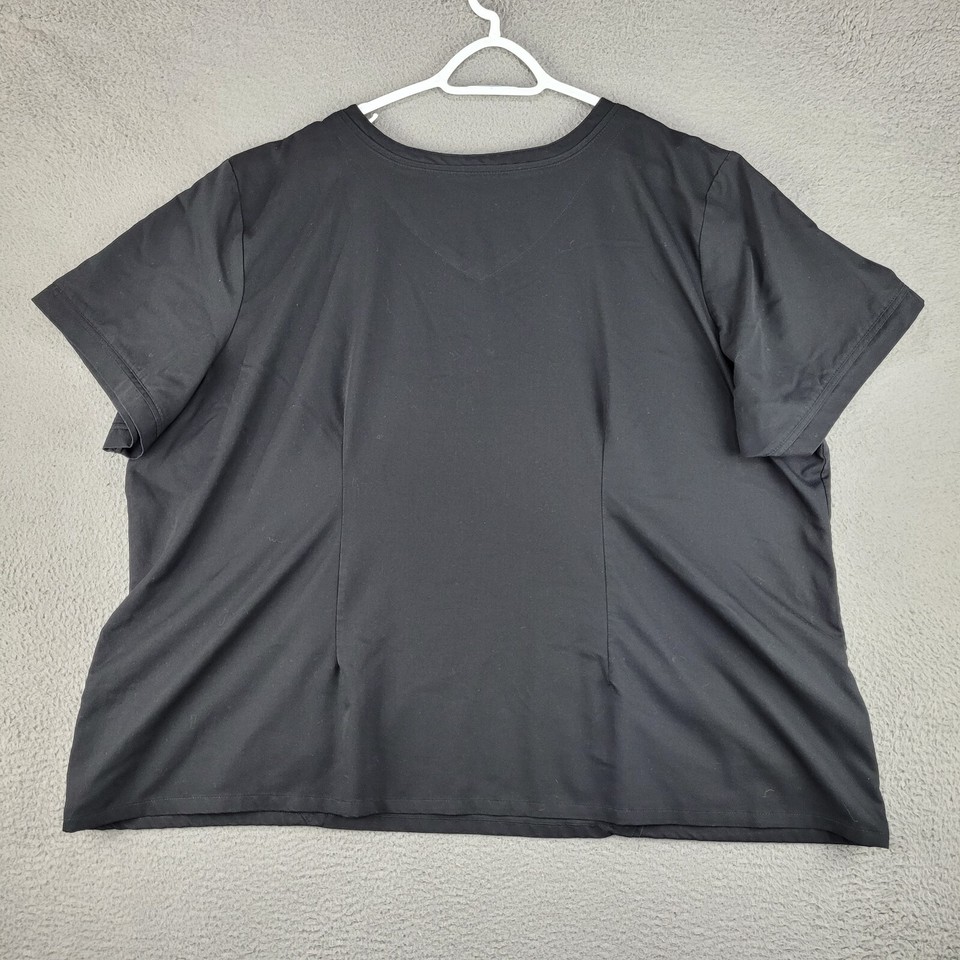 Mercy Hospital Scrub Top Womens 5XL Black Nurse Medical Uniform ...