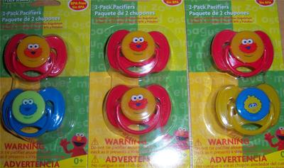 New Sesame Street 2 Pack Pacifiers, Elmo, Big Bird, Cookie Monster | eBay