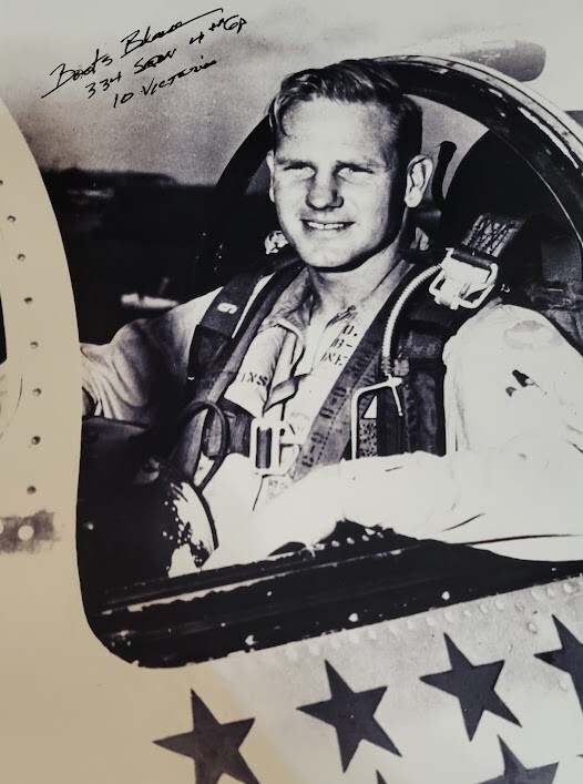 Frederick Boots Blesse Autographed 8x10 glossy photo Double Ace pilot ...