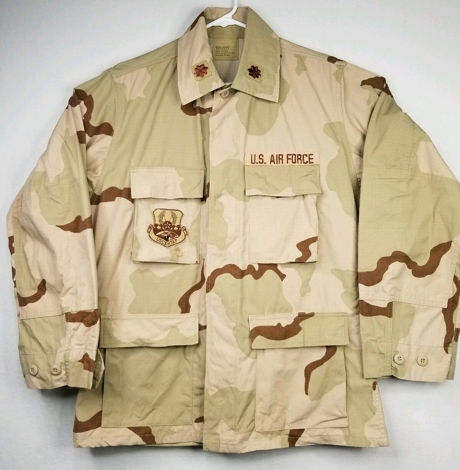 USAF Air Force Desert Camouflage Jacket USCENTAF Patch "chocolate chip ...