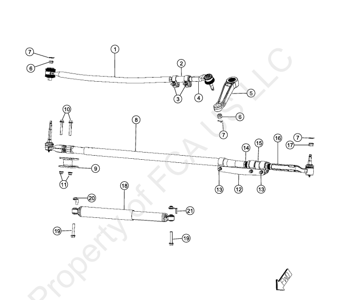 2012-2026 Ram 4500 5500 New Steering Linkage Tie Rod Rod and Link Mopar ...