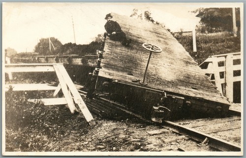 RAILROAD railway TRAIN WRECK ANTIQUE REAL PHOTO POSTCARD RPPC | eBay