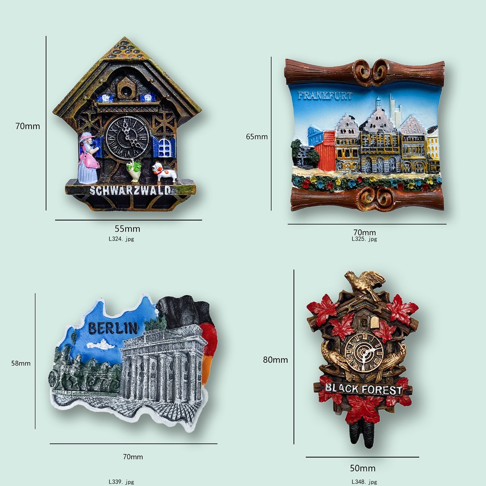German Landmark Refrigerator Magnets Home Decor Fridge Stickers Germany ...