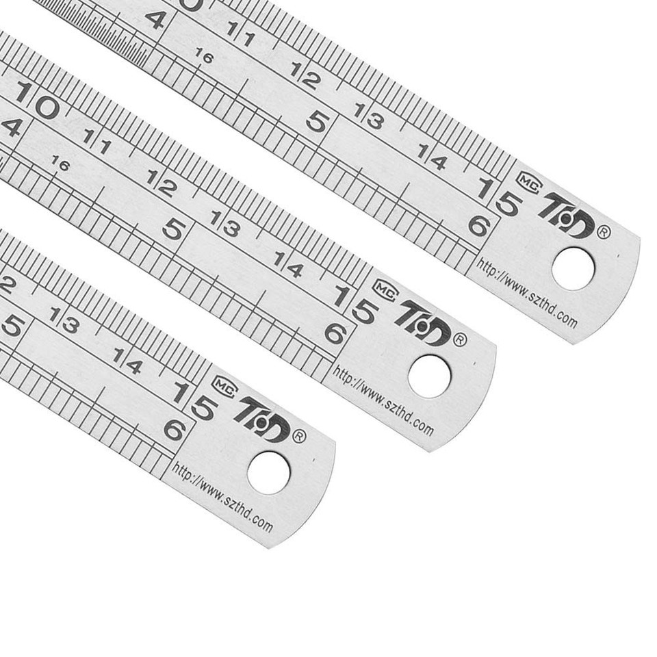 Ruler Metal Straight Edge Stainless Steel Ruler 6 Inch Ruler Set Rulers ...