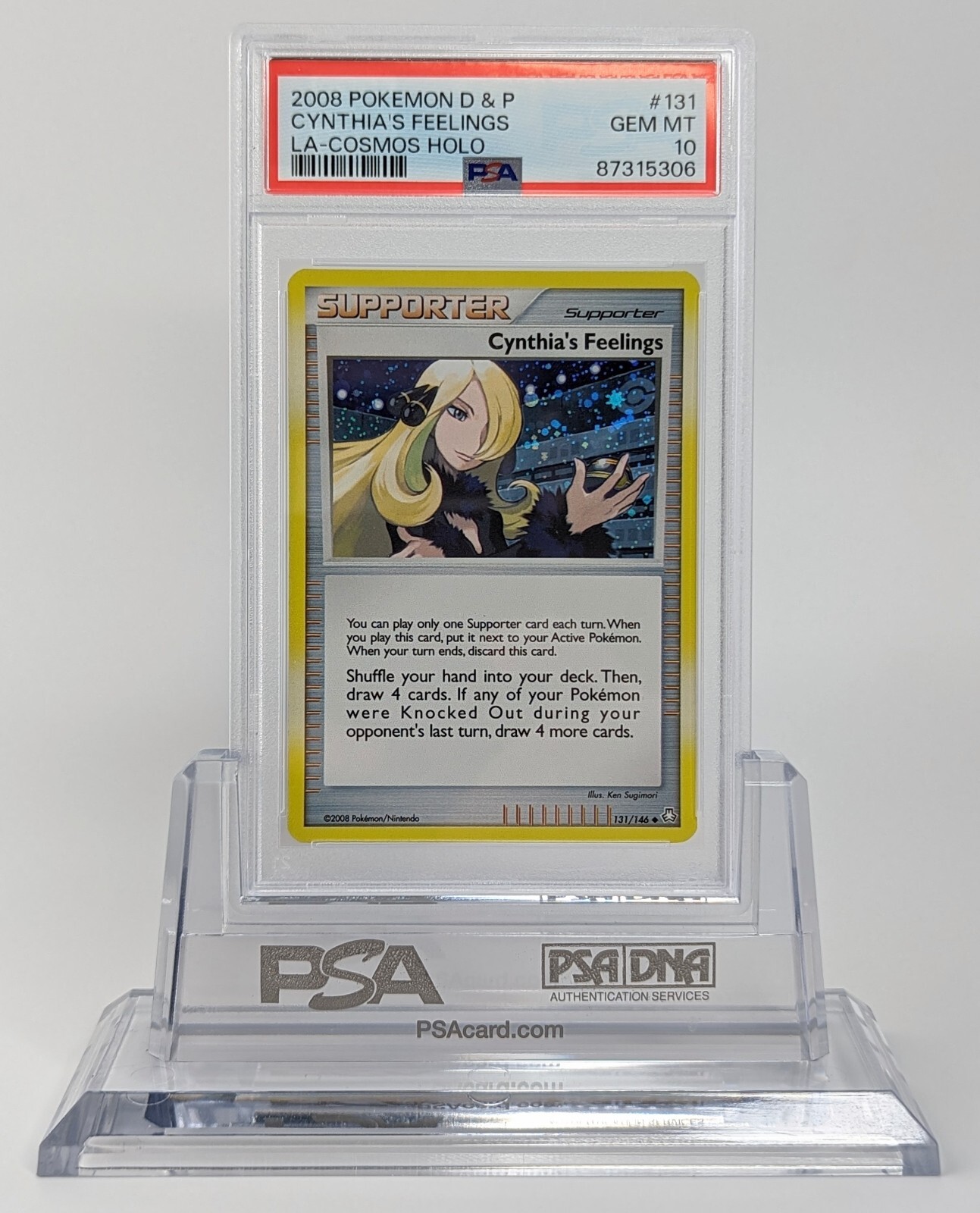 2008 Cynthia's Feelings 131 Cosmos Holo Pokemon Trainer Promo PSA 10 ...