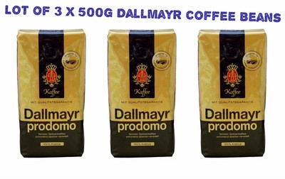 3 x Coffee Beans Dallmayr Prodomo 100% Arabica 500g. Total 1.5 Kg / 3.3 ...
