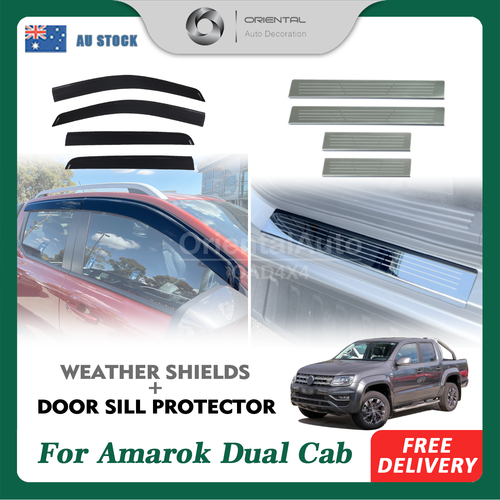 Injection Weathershield& Door Sill Protector For Amarok Dual Cab NF ...