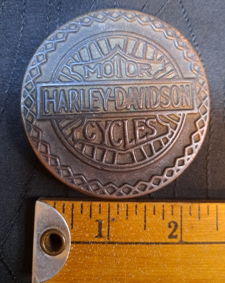 c.1930s–1940s Harley-Davidson Motor Cycles Cast Metal Plaque / Buckle ...