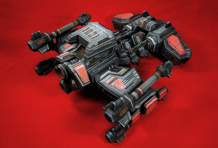 StarCraft 2 Terran Human Battlecruiser DIY Handcraft Paper Model Kit ...