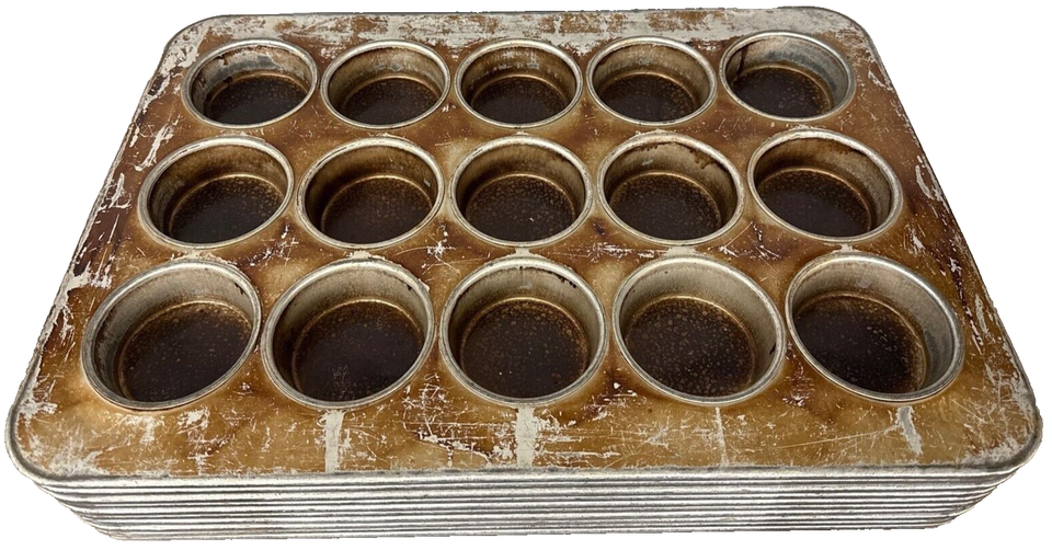 2 Chicago Metallic Commercial Grade 15 Cavity Large Muffin Pans 303 26 ...