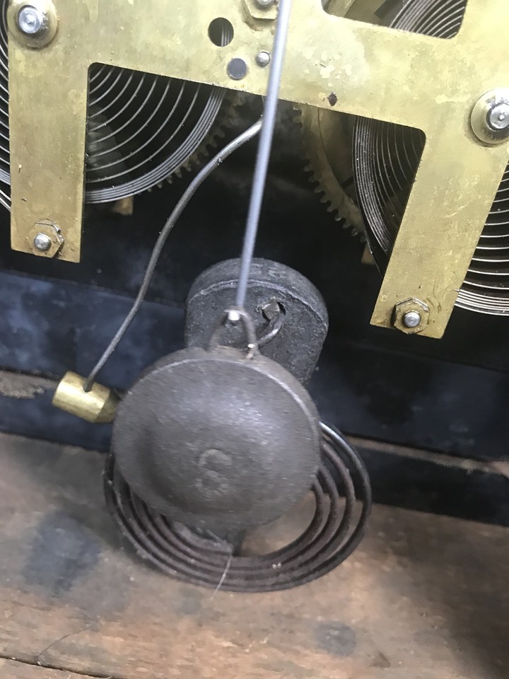 Antique Stunning Sessions Mantle Clock 8 Day 1/2 Strike Cathedral Gong ...