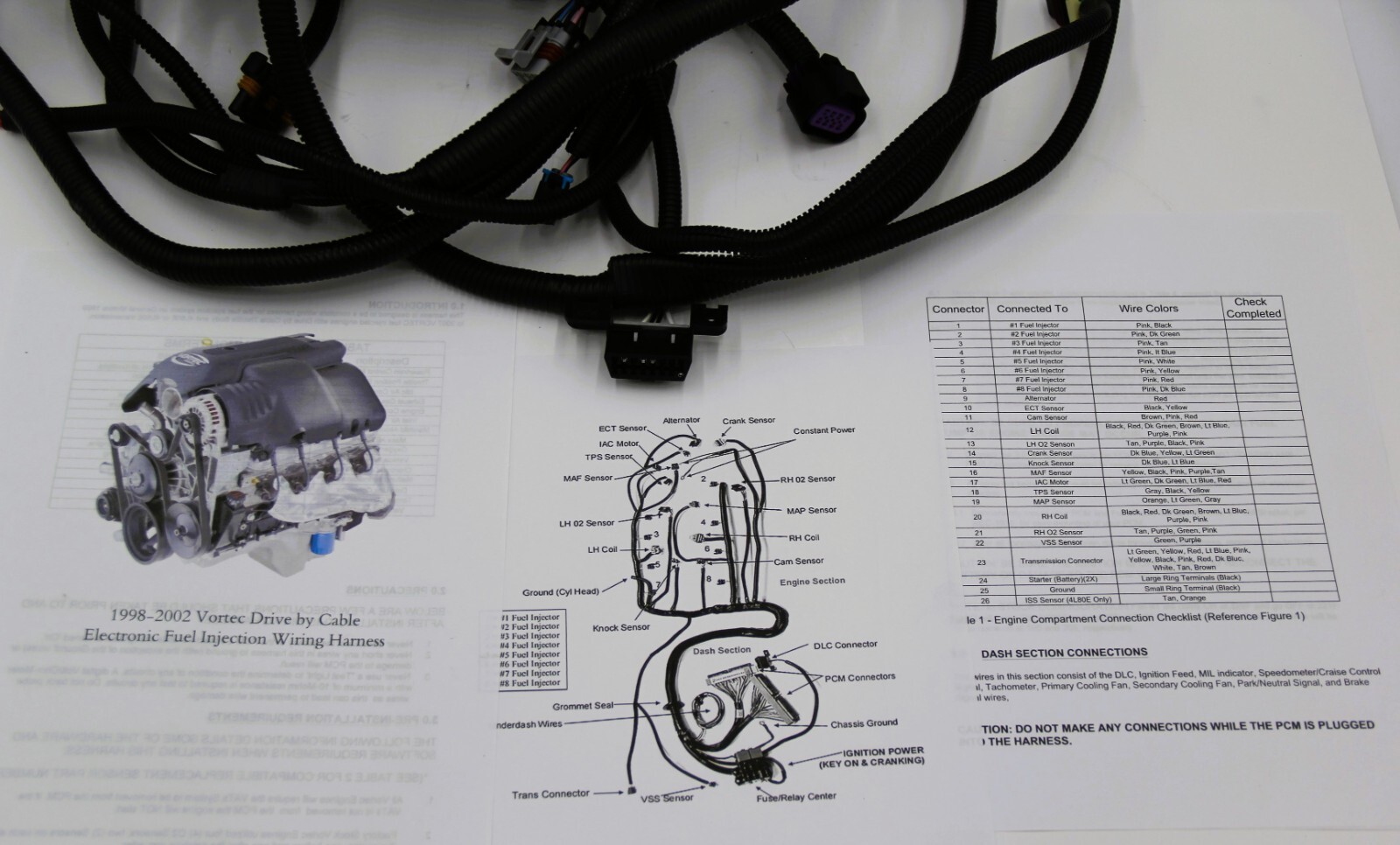 97 - 06 LS1 LS6 4.8 5.3 6.0 LQ4 LQ9 DBW ENGINE 4L80E STANDALONE WIRING ...