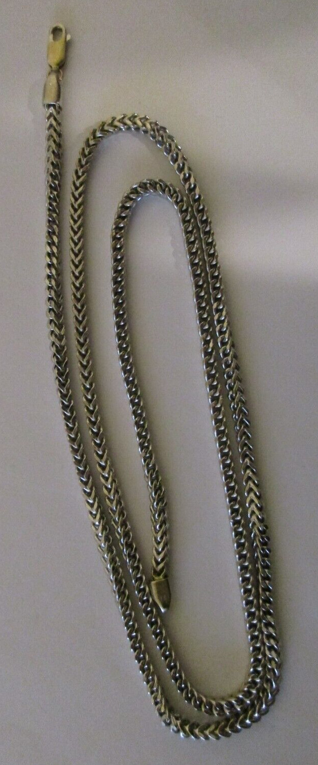 14K White Gold Franco Design Chain Necklace 25.0 Gra… - Gem