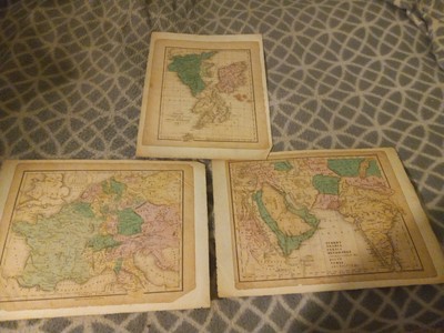 AK, HI - Hand Colored Maps