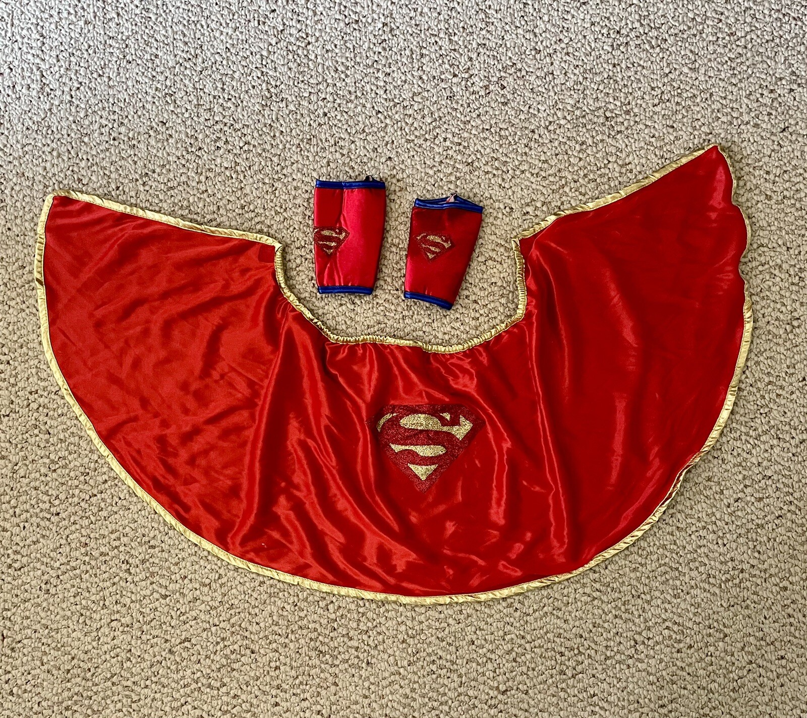 Superkid Reversible Cape & Arm Cuffs Costume Size Sma… - Gem