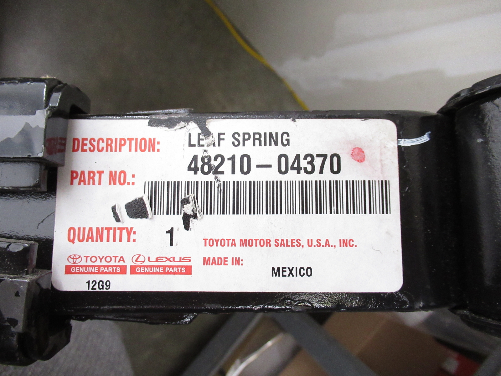 Genuine OEM Toyota 48210-04370 Passenger Rear Leaf Spring Assy 2005 ...