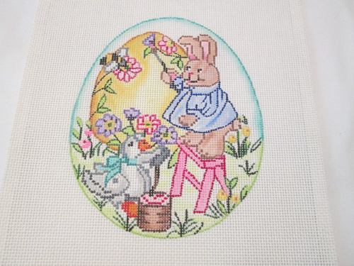 EASTER EGG-WEE NEEDLE-HANDPAINTED NEEDLEPOINT CANVAS | eBay