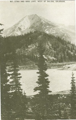 Postcard Mt. Etna & Boss Lake West of Salida Colorado USA PC 1940s or ...