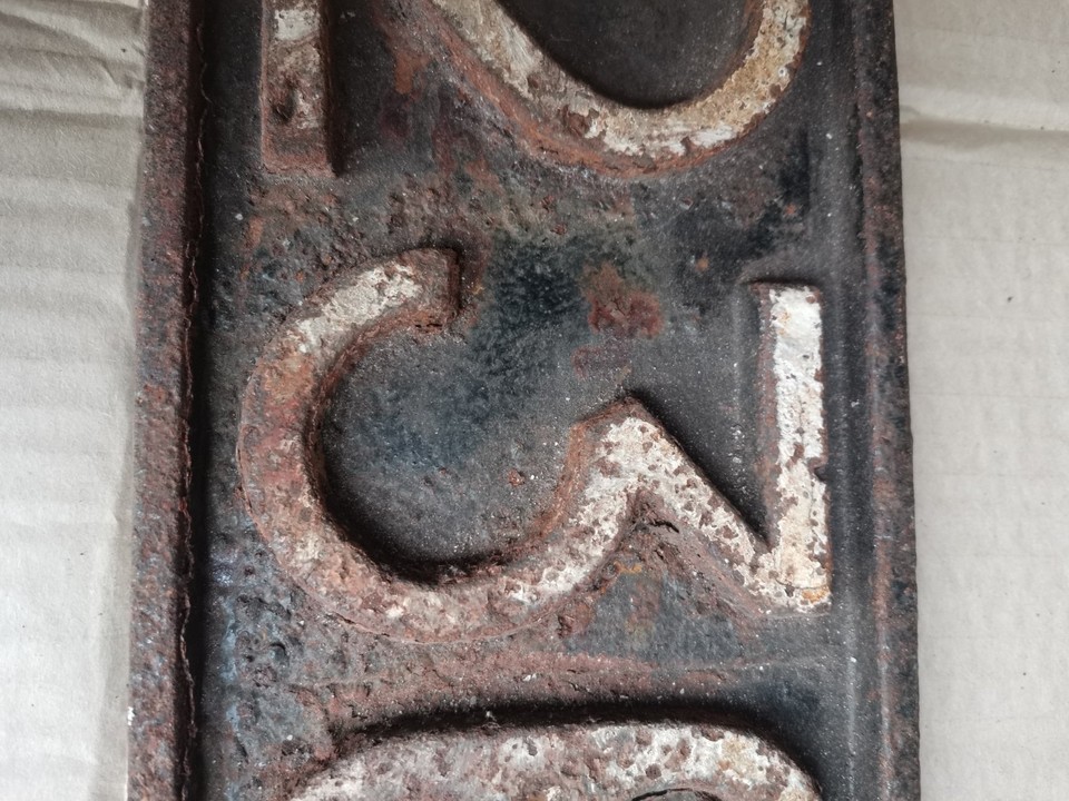 Cast Iron Railway Rail Bridge Wagon Plate Sign Train Number 17236 Plate ...