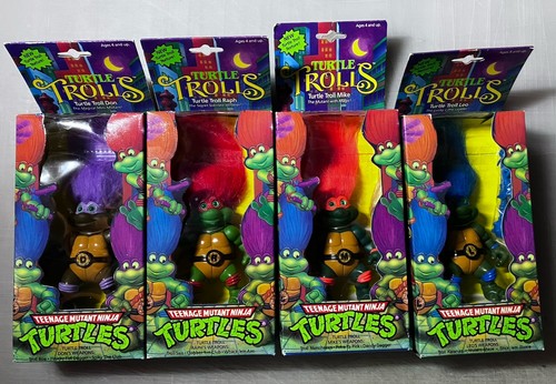 1992 Turtle Trolls Set Leo Don Mike Raph TMNT Vintage Ninja Turtles ...
