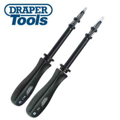 Draper 1x 2 Piece Screw Holding Mechanics Screwdriver Set Professional ...
