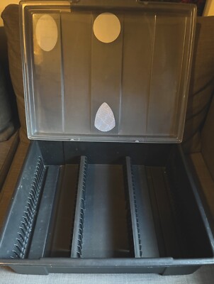 Vintage Alpha CD Storage Case Holds 72 CDs Heavy Duty Plastic Box With ...