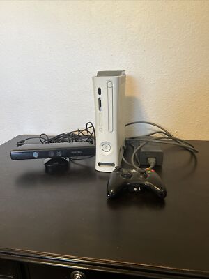 Microsoft Xbox 360 S 250GB w/ Kinect white Console TESTED And Working ...