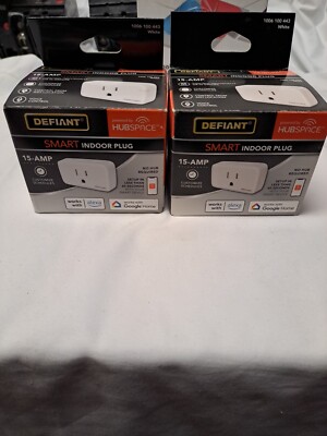 LOT OF 2 Defiant Smart Plug 15 Amp 120-Volt Phone Remote Control WHITE ...