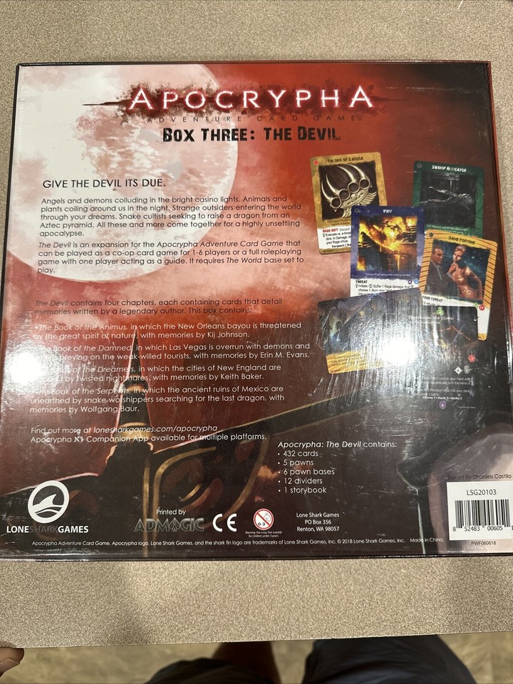 Apocrypha Adventure Card Game Box 3: The Devil - NEW IN BOX. SEALED. | eBay