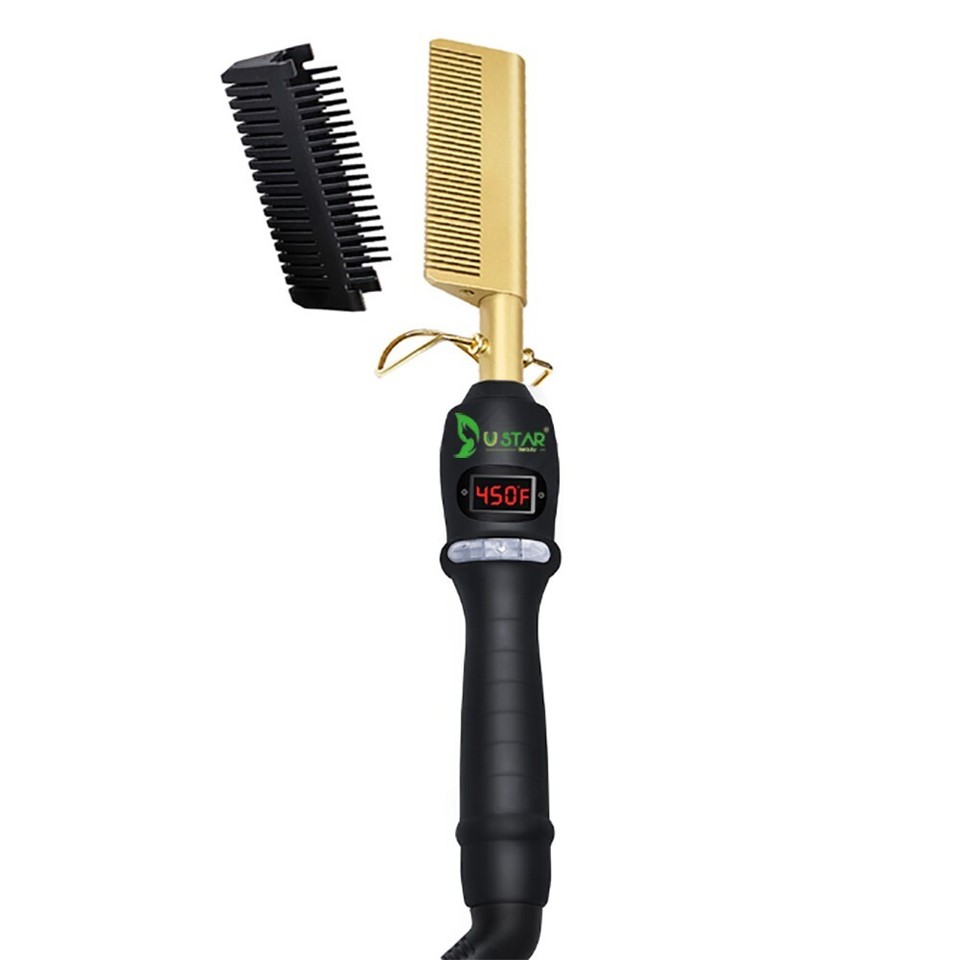 Digital Display Pressing Hot Comb - Ustar Electric Straightening hot ...