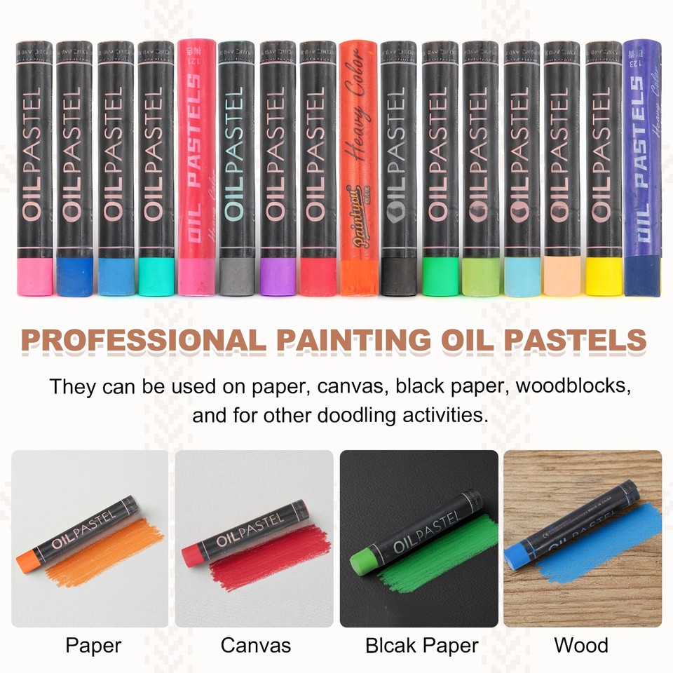 6 PCS Oil Pastels, Soft Oil Chalk Pastels, Color Crayons, Dark Green ...