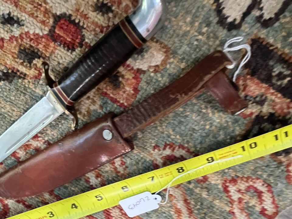 Vintage WESTERN L 77 U.S.A. Sheath Fixed Blade Knife Boul. CO USA ...