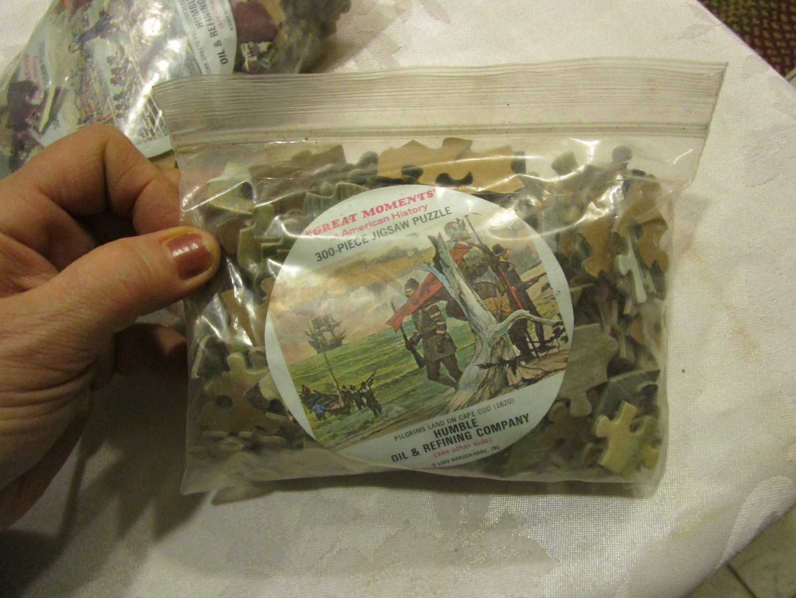 Vintage Great Moments in American History Humble Oil Puzzle lot of 2 ...