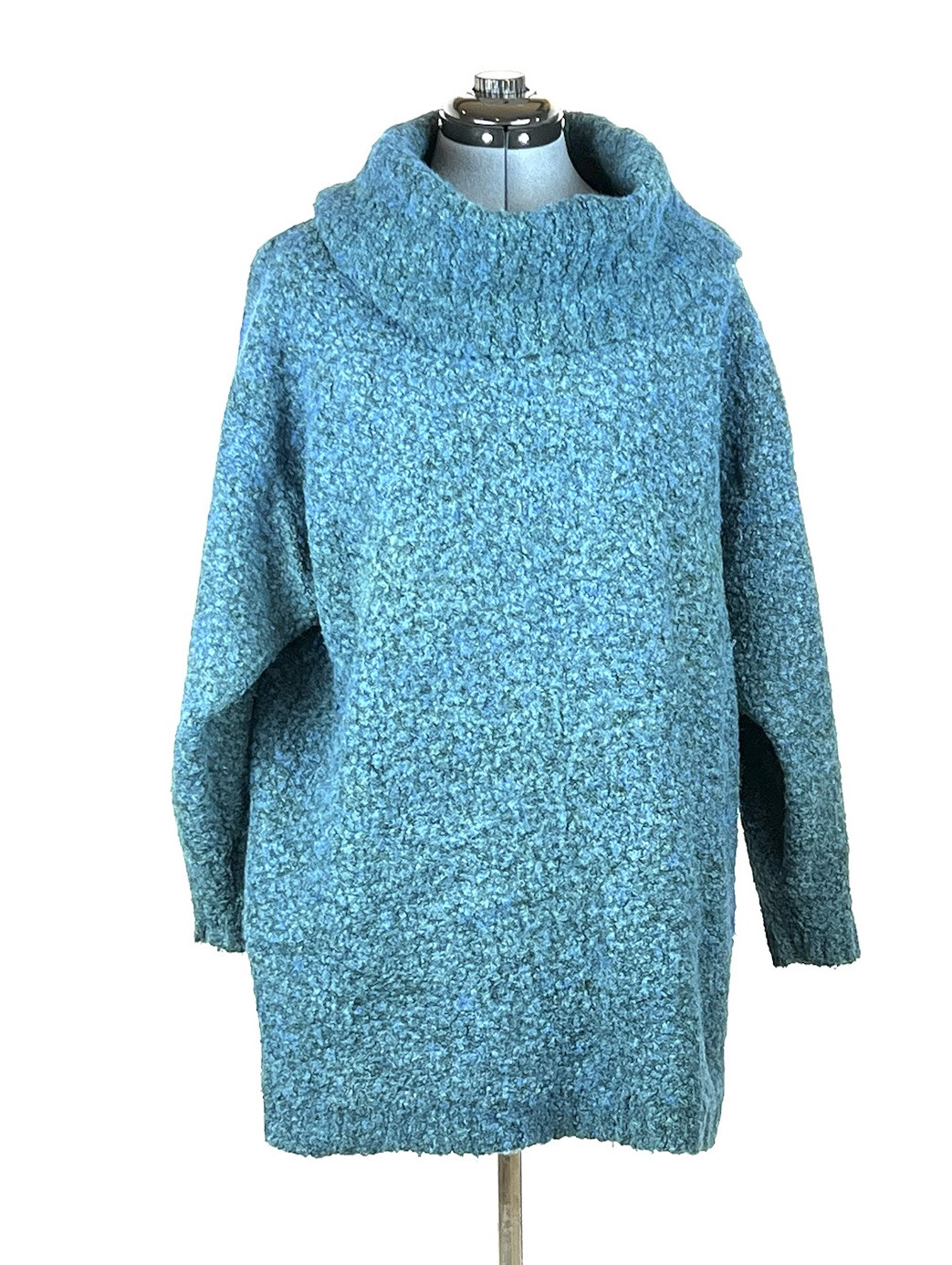 Jacque & KoKo teal cowl neck sweater 18/20 808 | eBay