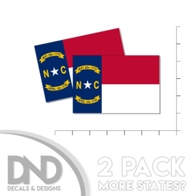 North Carolina State Flag Sticker Decal Bumper NC Carolinian State 2 ...