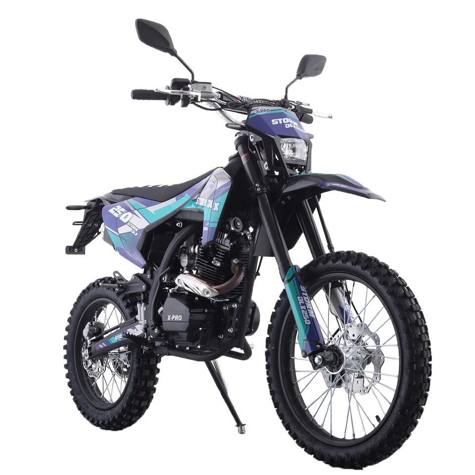 X-PRO Storm DLX 250 Dirt Bike with All LED Lights, 5-Speed Manual ...