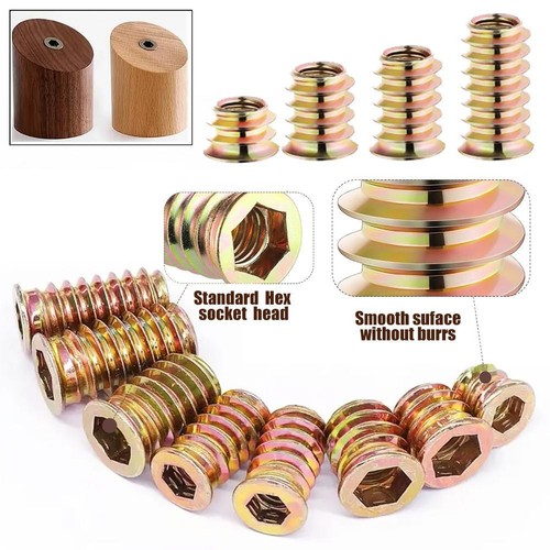 188 PCS Hexagon Socket Nuts Set, Hex Nuts Assortment Kit, Threaded ...