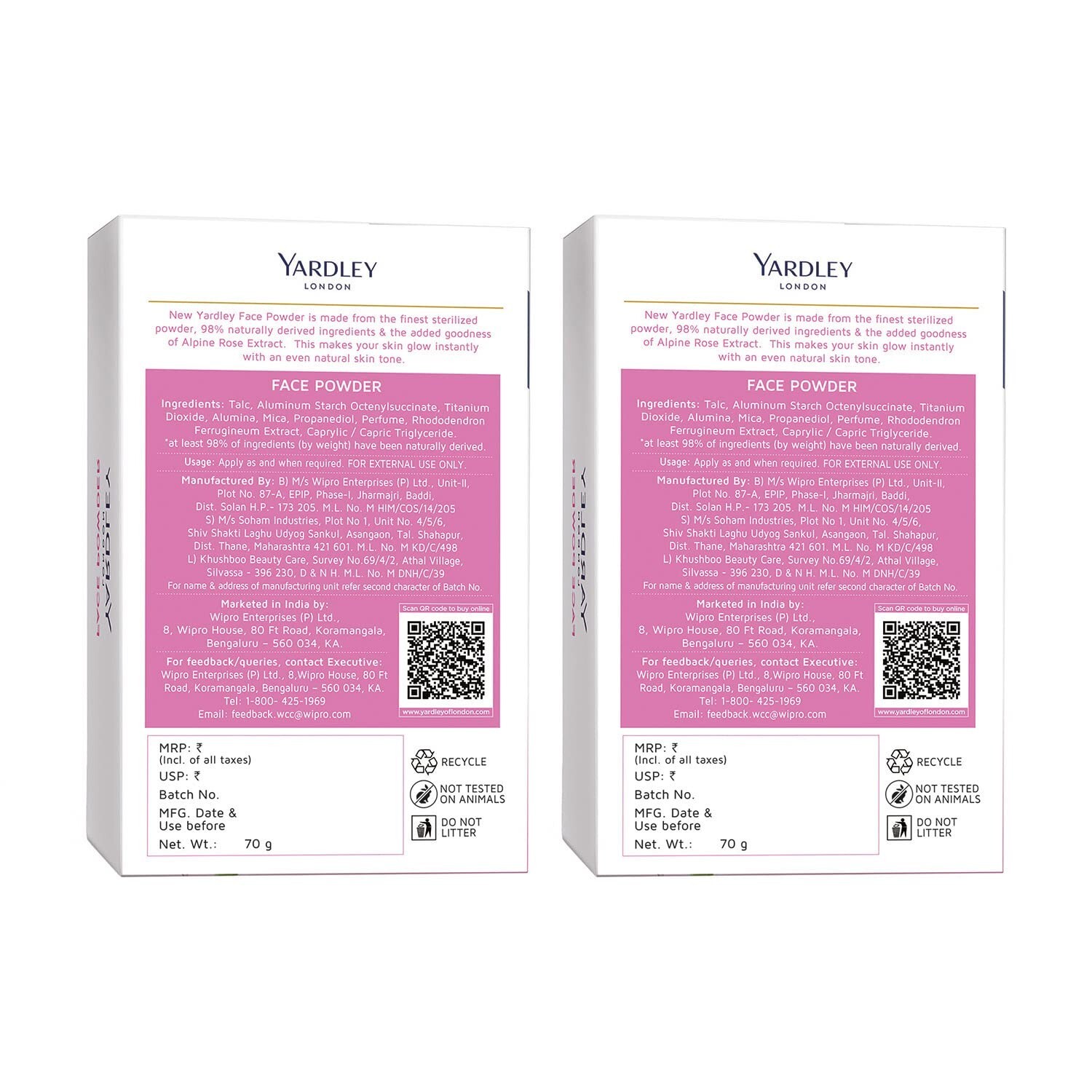 Yardley London Face Powder, 70g, (Pack of 2) | eBay