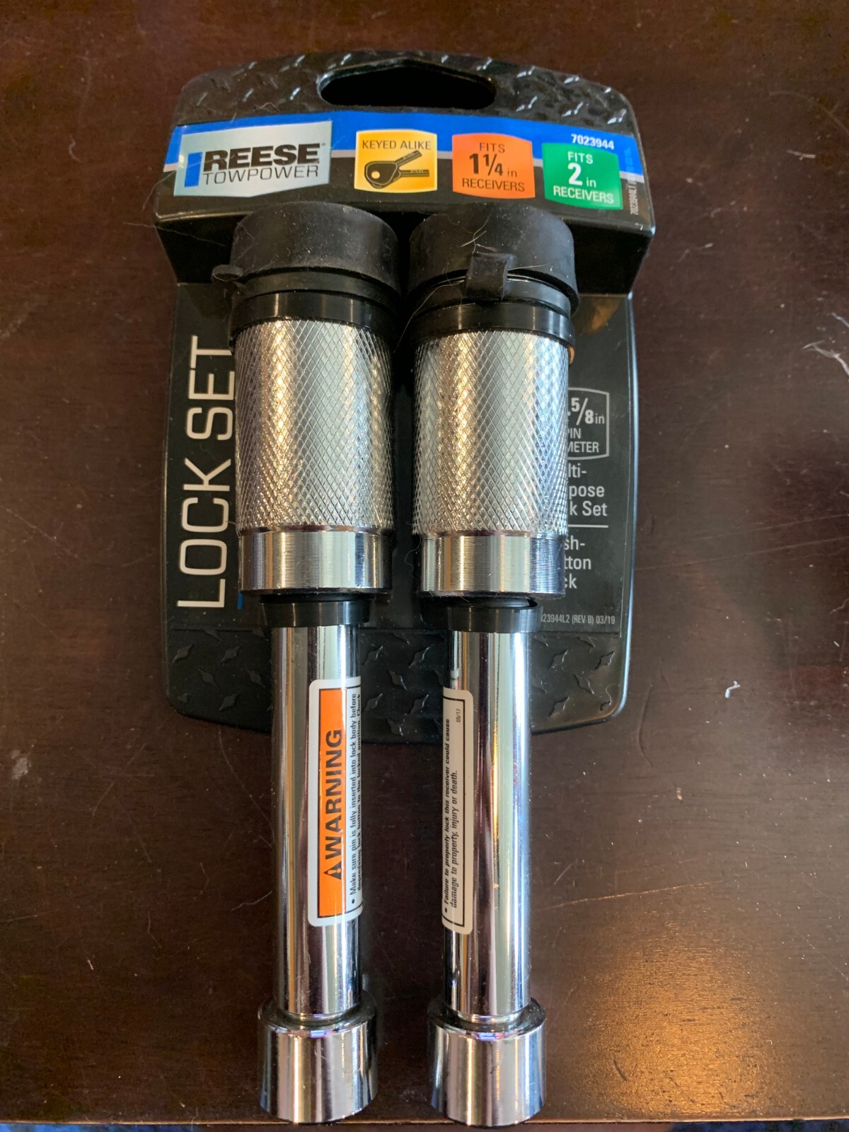 SLEEVED RECEIVER LOCKS keyed fits 1 1/4" & 2" receiver Reese Towpower ...